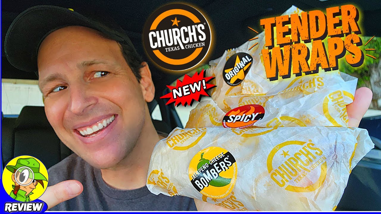Church's® Texas Chicken Tender Wraps Review All 3 Flavors! Peep THIS Out!