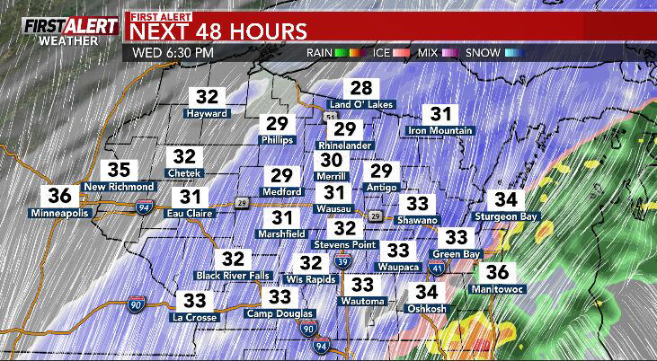 First Alert Weather Day on Wednesday moderate to heavy snow possible