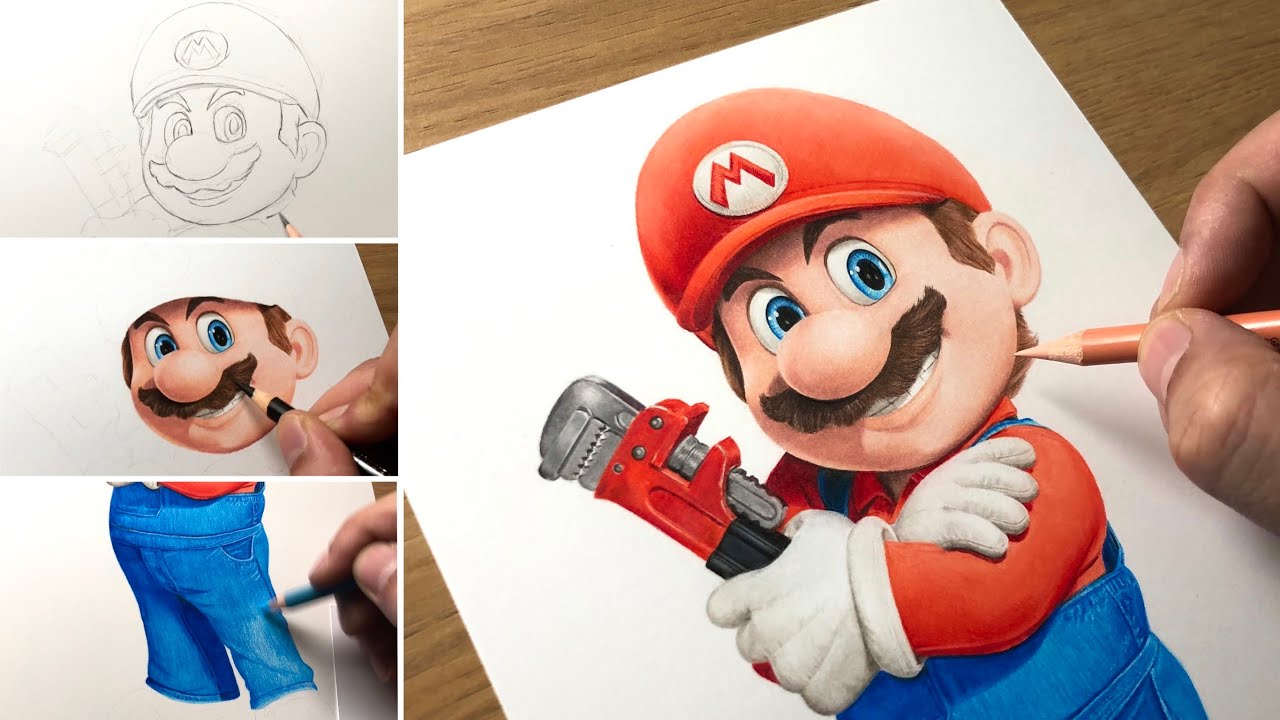How To Draw Super Mario ¦ Insane Realistic Fan Art Time-Lapse!