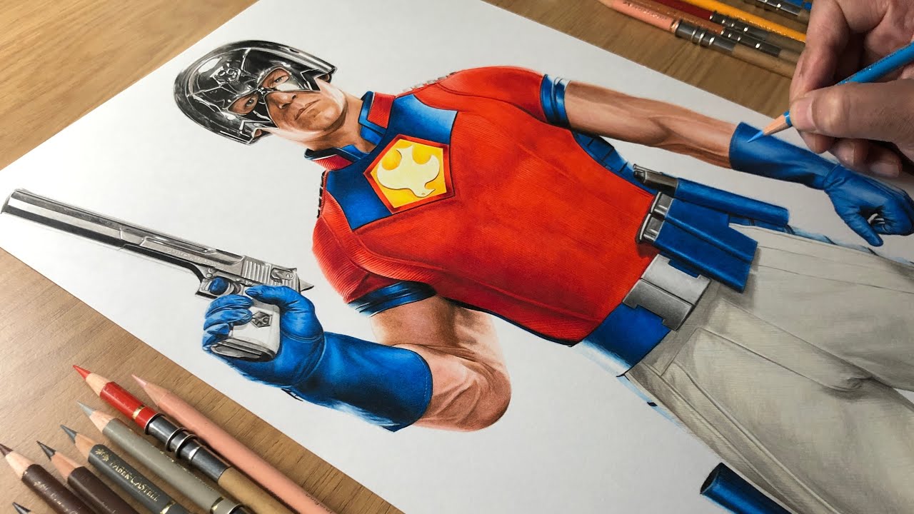How To Draw Peacemaker ¦ Insane John Cena DC Fan Art Time-Lapse!