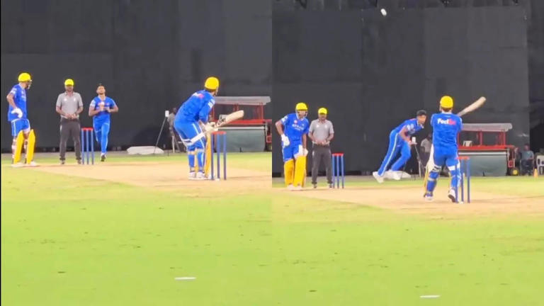 He's still got it! MS Dhoni whacks Matheesha Pathirana for Helicopter ...