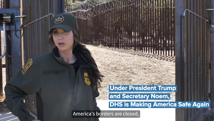 Sec. Noem: "America's Borders Are Closed" to Illegal Entry