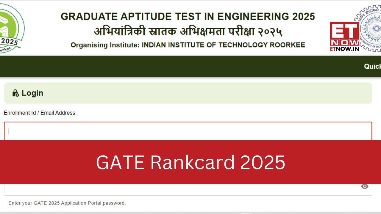 GATE Rank Card 2025 LINK ACTIVATED at gate2025.iitr.ac.in; How to download