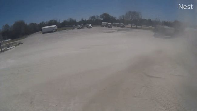 Impressive Dust Devil Whirls Across Houston Backyard