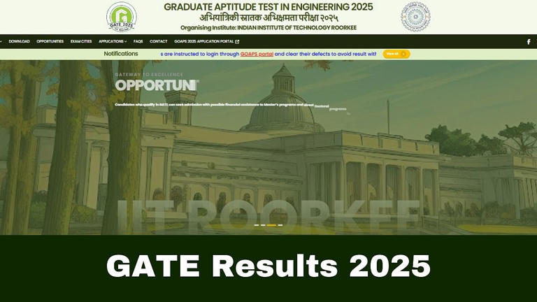 GATE Results 2025 To Be Announced Today At gate2025.iitr.ac.in; Here's ...