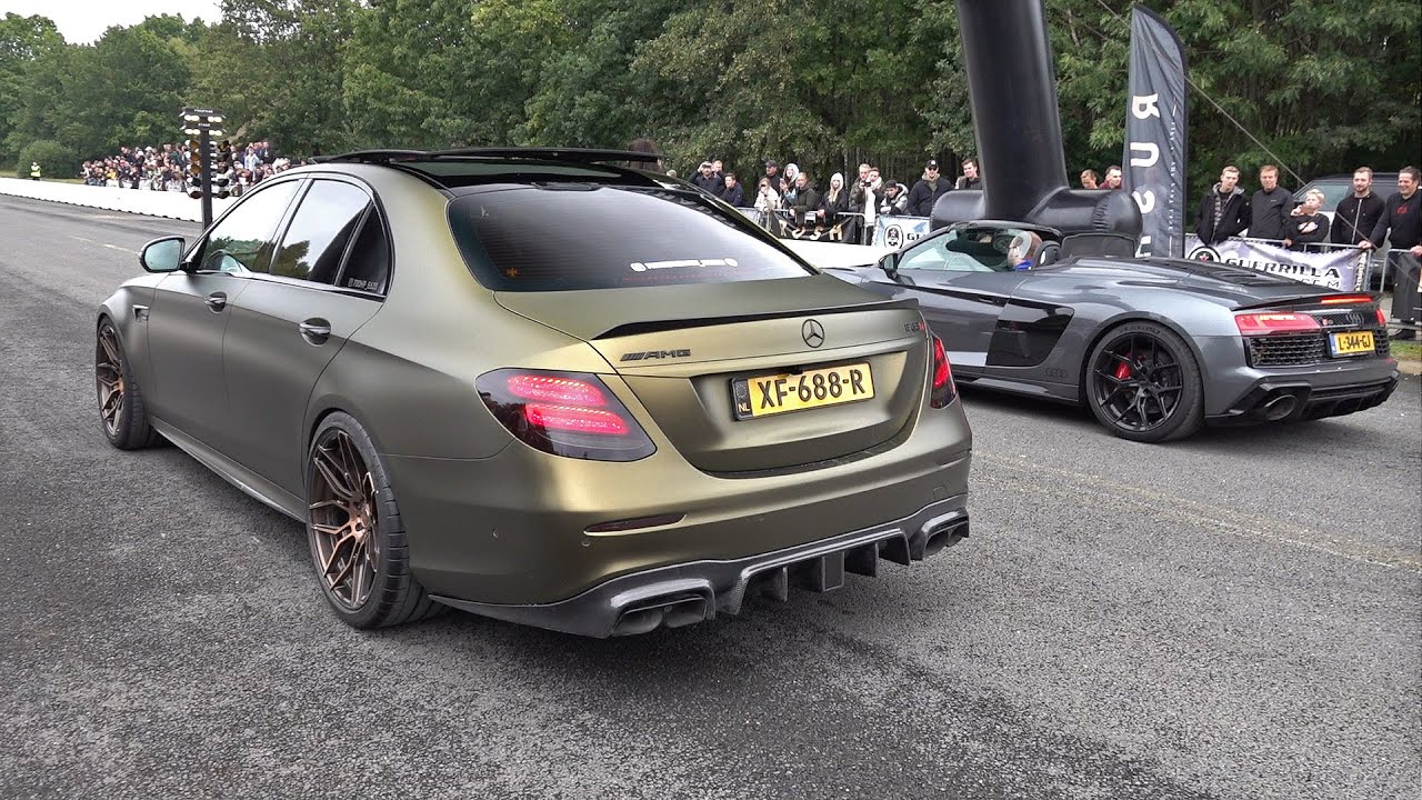 BRABUS Mercedes-AMG E63 S 4Matic+ vs Audi R8 V10 Spyder Performance ...
