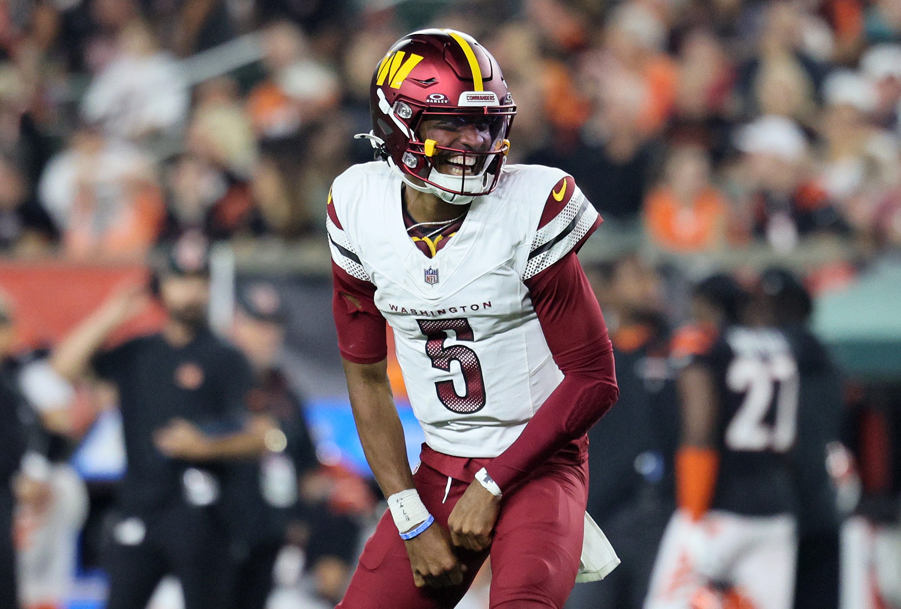 Some good news for Commanders quarterback Jayden Daniels