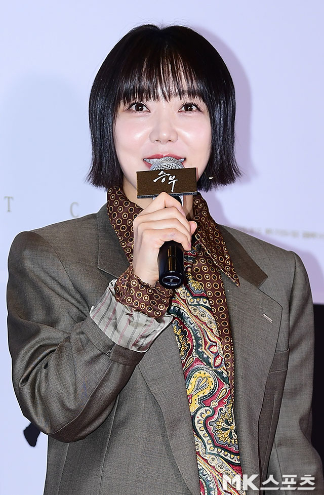 하지영, 영화 ‘승부’ VIP 시사회 진행 [MK포토]