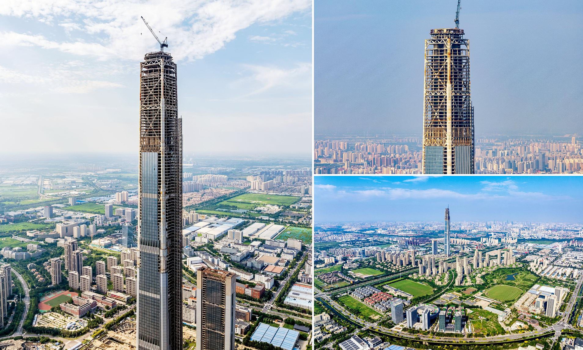 Pictured: The world's tallest abandoned building... as real reason work ...