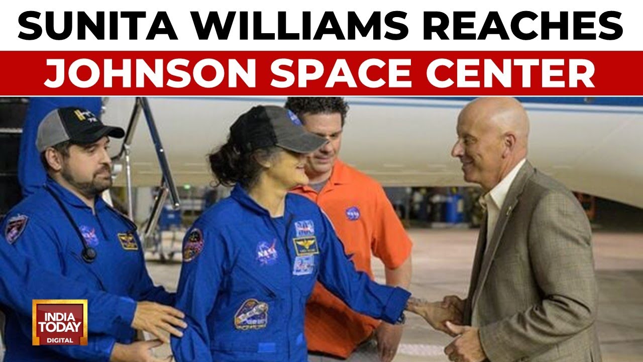 Sunita Williams at Johnson Space Center after splashdown, begins ...