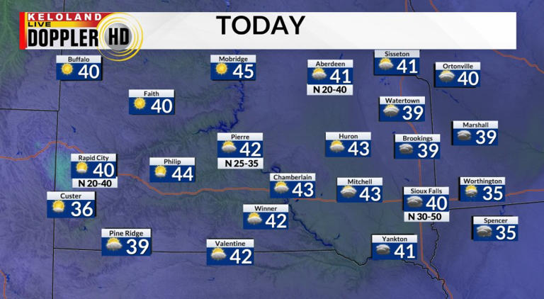 Windy Wednesday forecast; Milder temperatures tomorrow