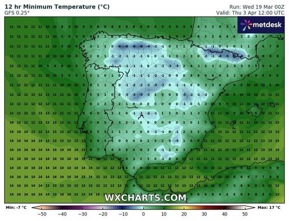 Spain weather maps turn purple as rain, snow storms and 130kmph gales hit