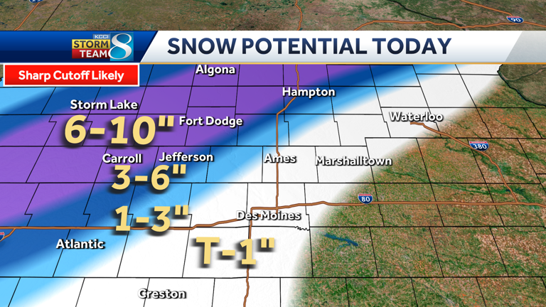 Iowa weather: Recapping Wednesday's winter weather
