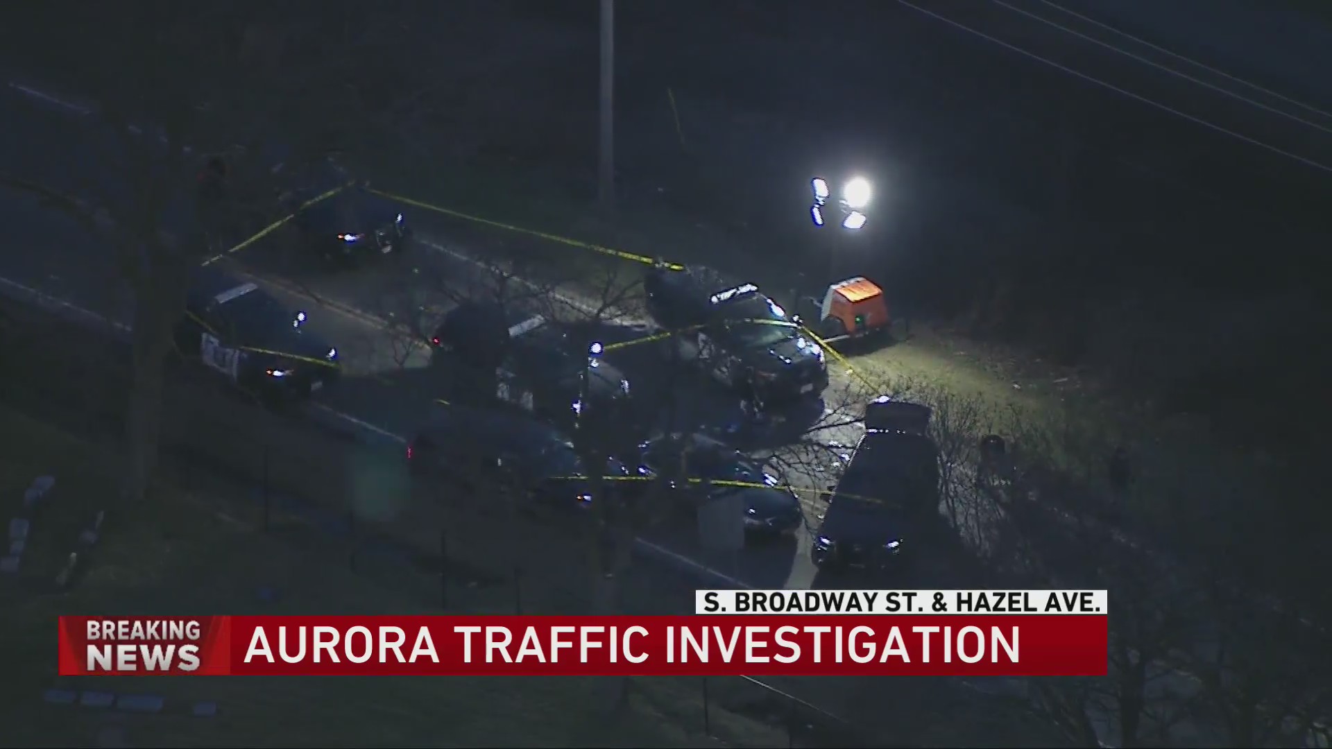 Aurora police investigating scene of traffic stop in area of S. Broadway St. and Hazel Ave.
