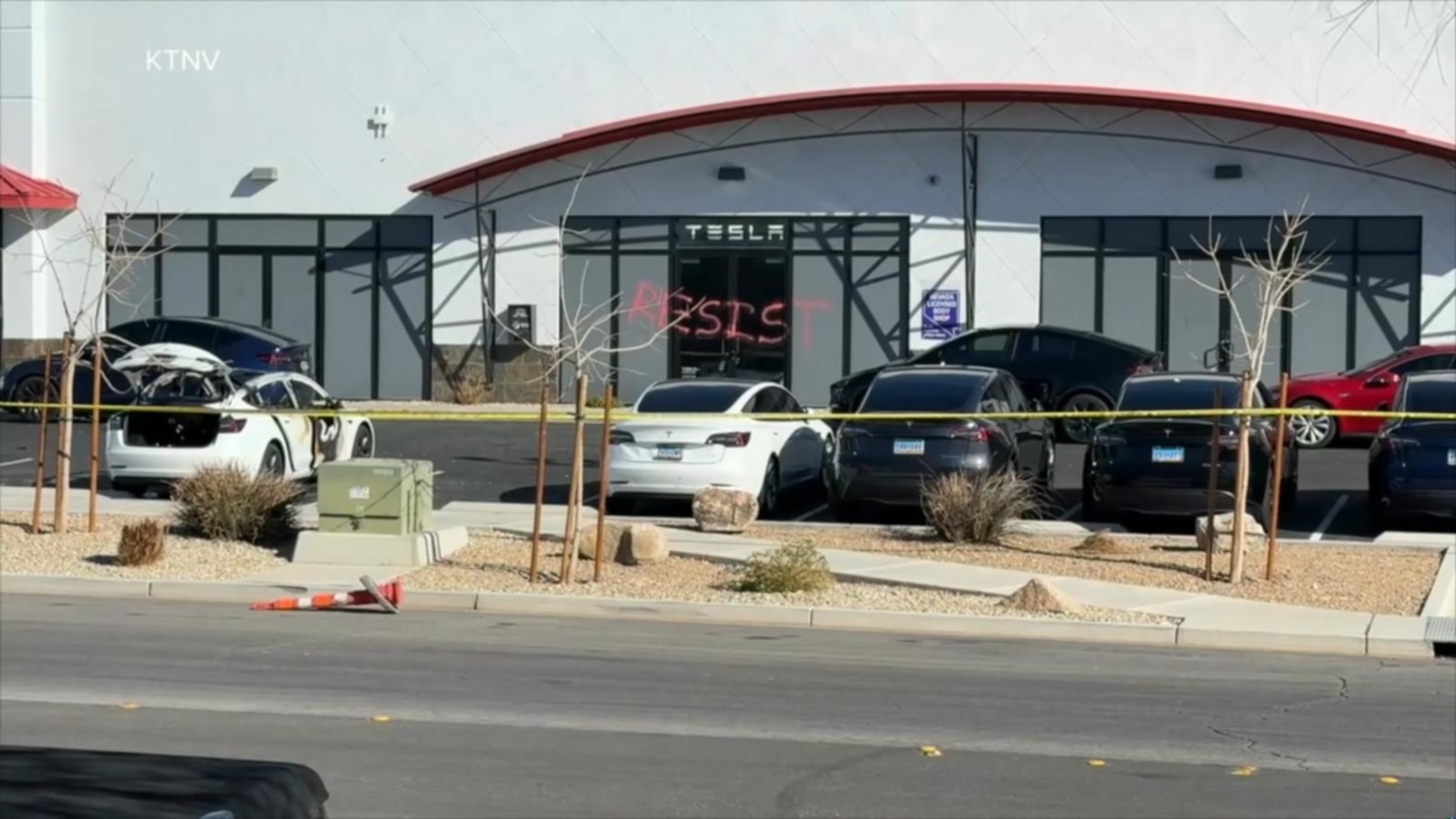 Investigation underway after apparent arson attacks ‘target’ Tesla vehicles