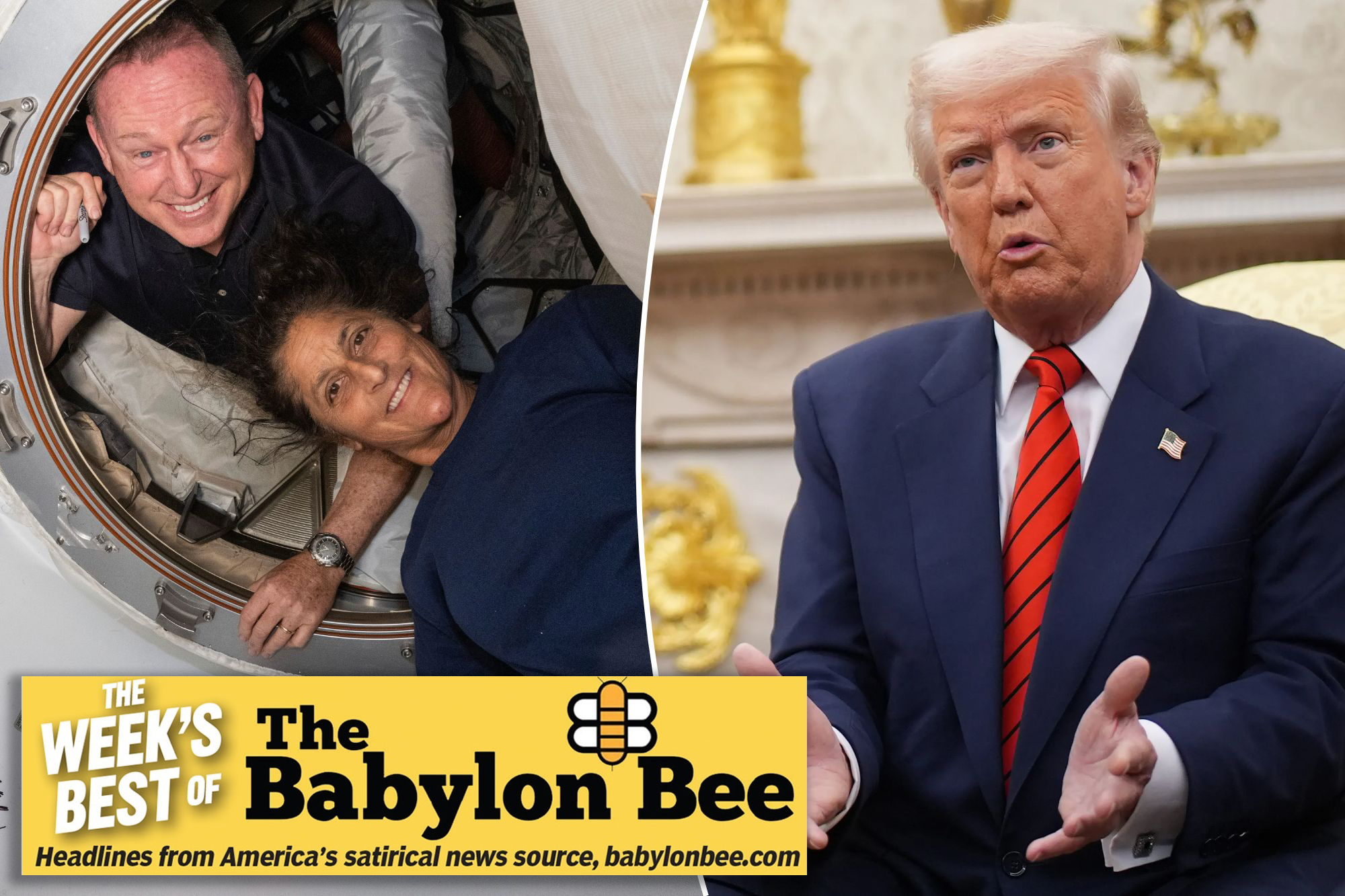 Best of the Babylon Bee: Trump draws names of countries from hat to ...