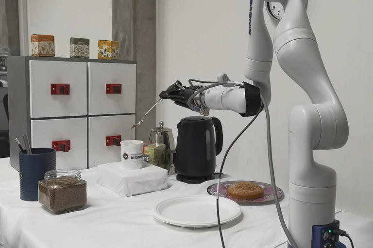World's first AI robot barista in Edinburgh brews up cups of coffee
