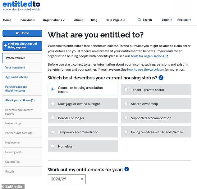 What benefits am I entitled to? Calculator for how much YOU can claim