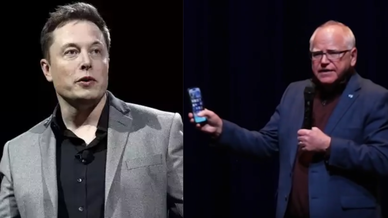 Tim Walz mocks Tesla's falling stock price, owner Elon Musk hits back ...