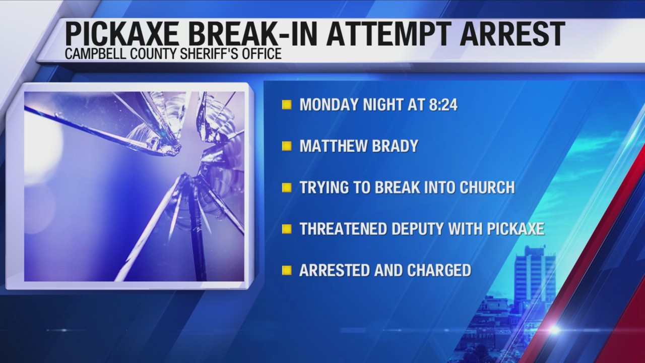 Man arrested for attempting to break into church with pickaxe ...