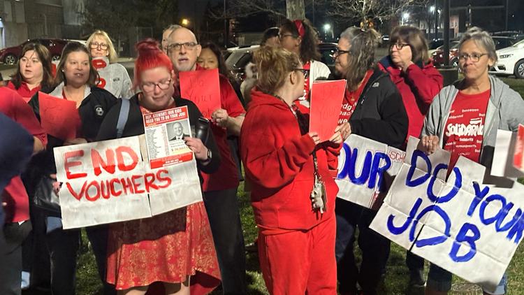 Central Ohio educators gather to oppose DeWine's proposed budget cuts