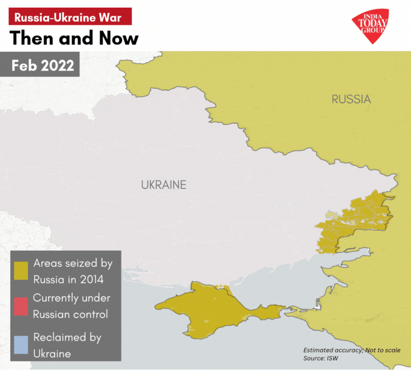 This is Ukraine's map if a ceasefire is achieved today