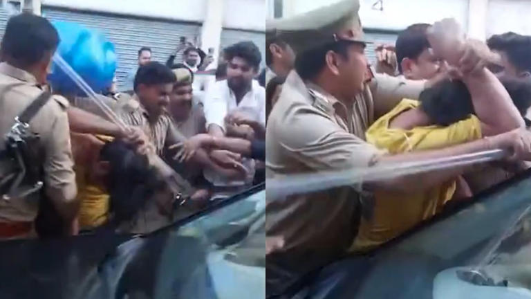 Meerut Murder Case: Accused Muskan And Sahil Thrashed By Angry Lawyers Outside Court Premises ...