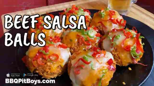 BBQ Beef & Cheese Salsa Balls
