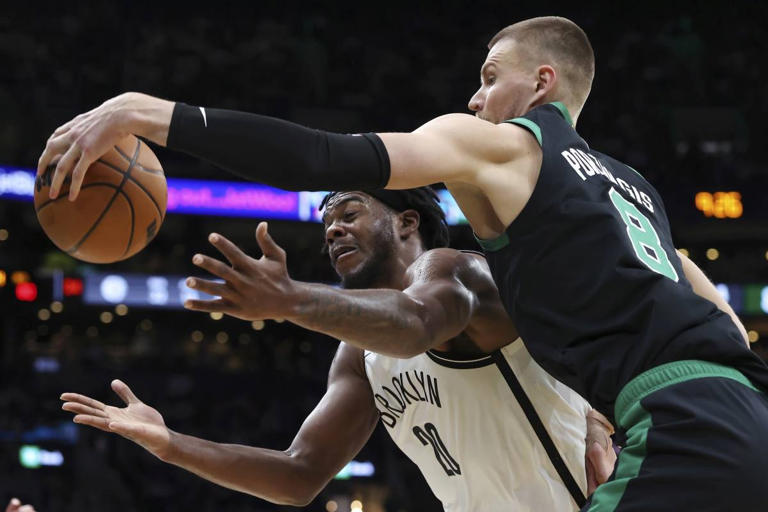 Porzingis, Scheierman lead short-handed Celtics over Nets
