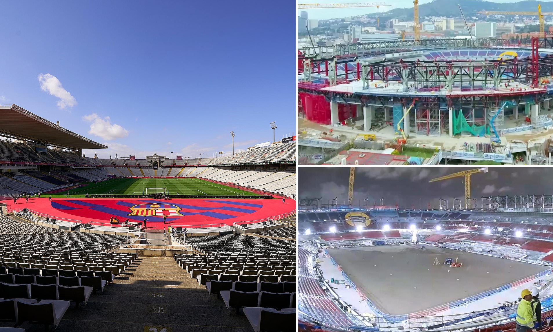 Stunning new footage emerges of Barcelona's £1.25bn Nou Camp renovation ...
