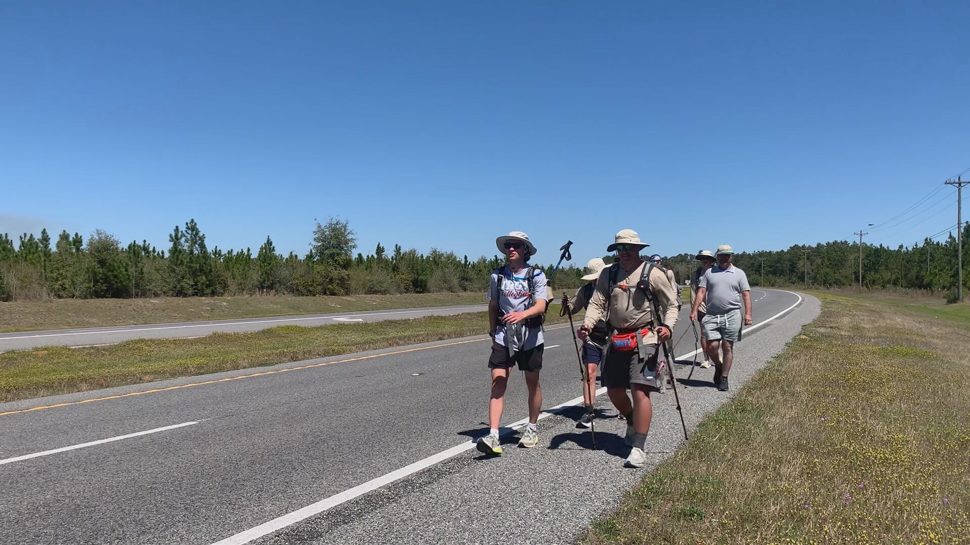 Members of a Troy University fraternity walk 128.3 miles for a good cause