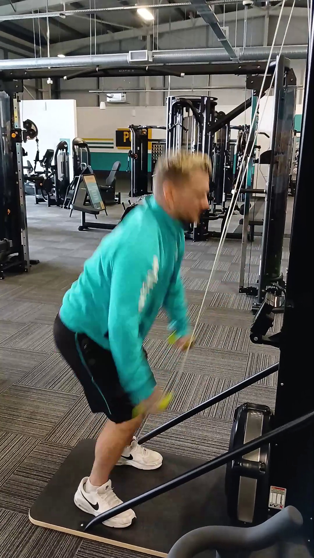 PureGym Stamford - Rob Hope on the skiing machine