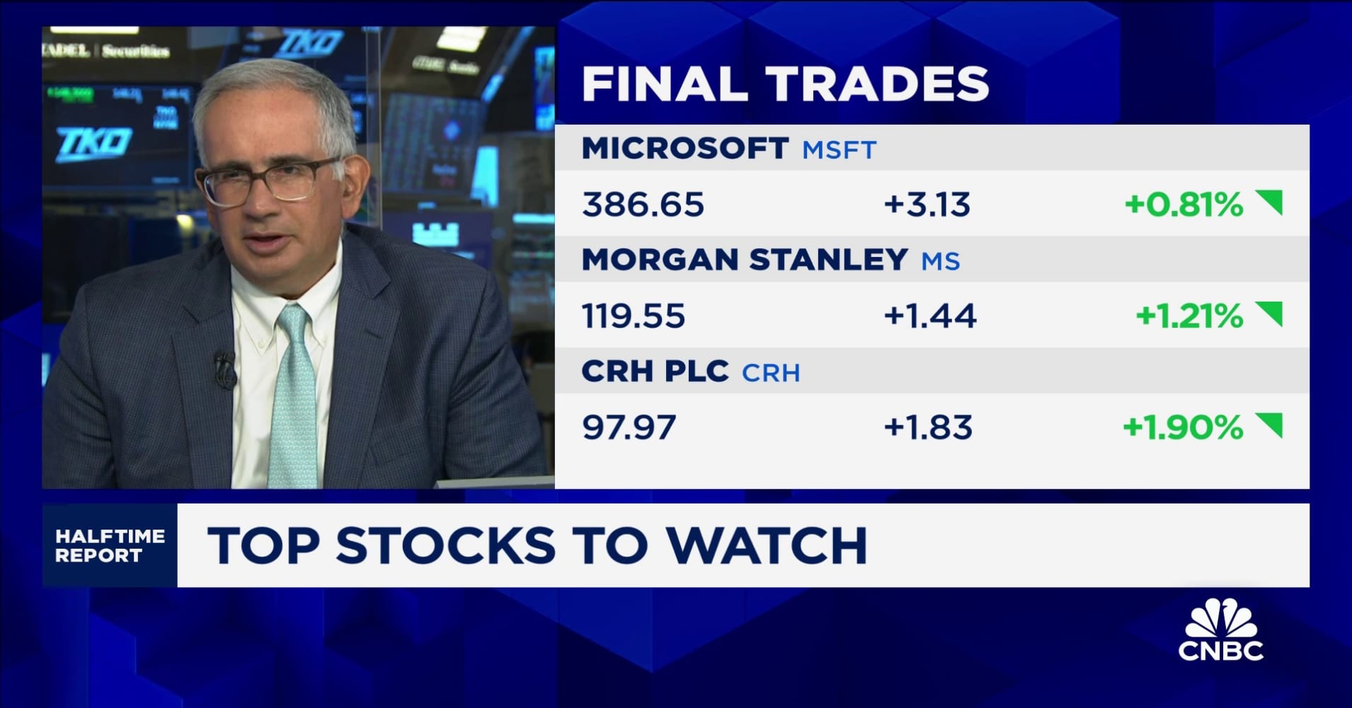Final Trades: Microsoft, Morgan Stanley and CRH