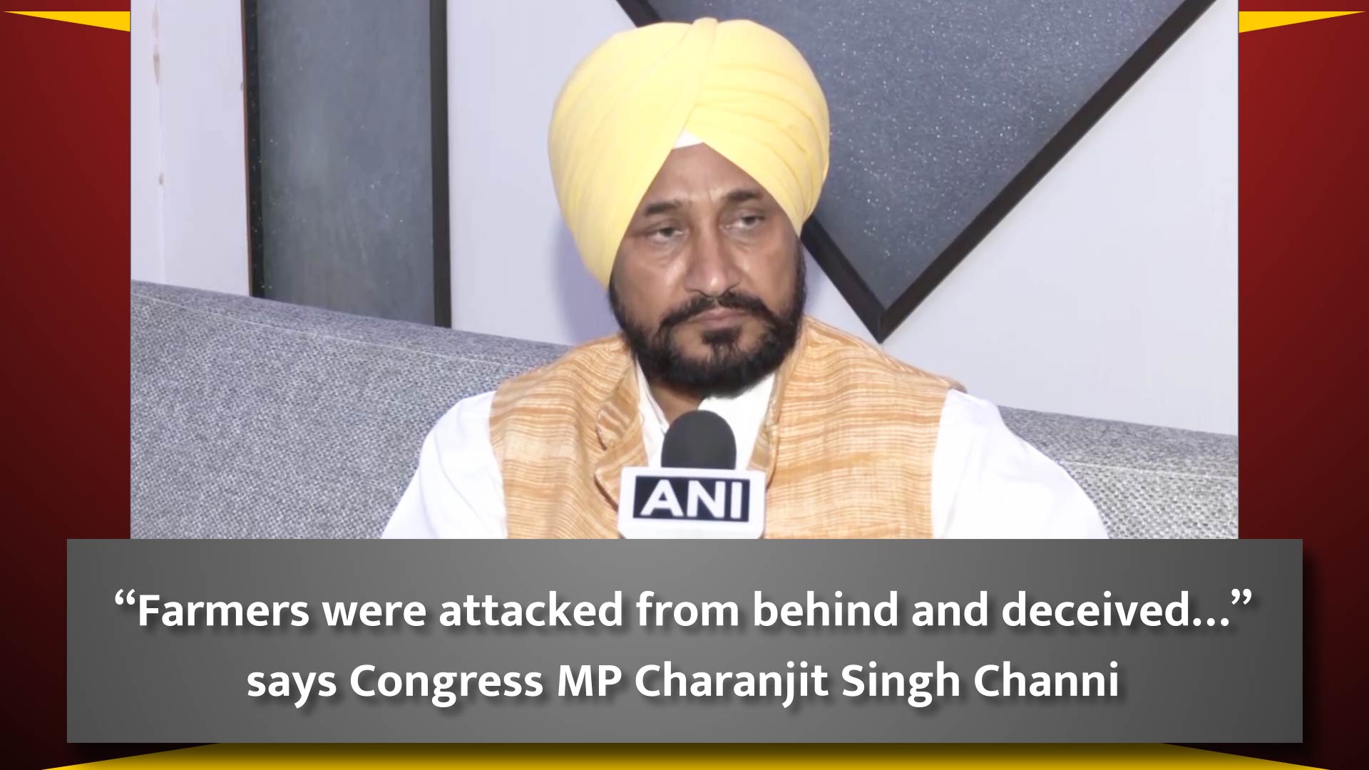 “Farmers were attacked from behind and deceived…” says Congress MP Charanjit Singh Channi