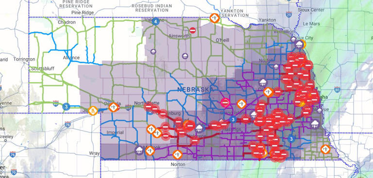 Interstate closure extends from North Platte to Gretna