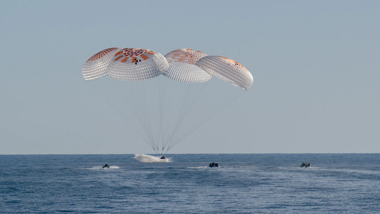 NASA’s Latest Crew Splashes Down in Gulf