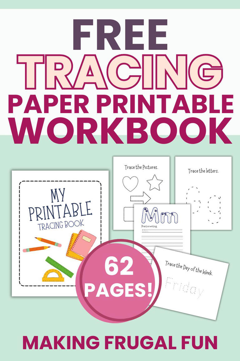 Tracing Paper Printable Worksheets for Kids