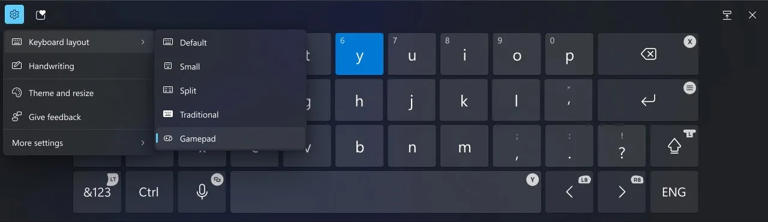 Microsoft launches a new gamepad keyboard layout for Windows 11