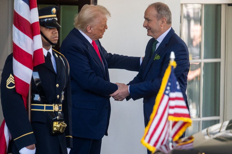 Raging row as Micheal Martin accused of 'sniggering' with Donald Trump ...