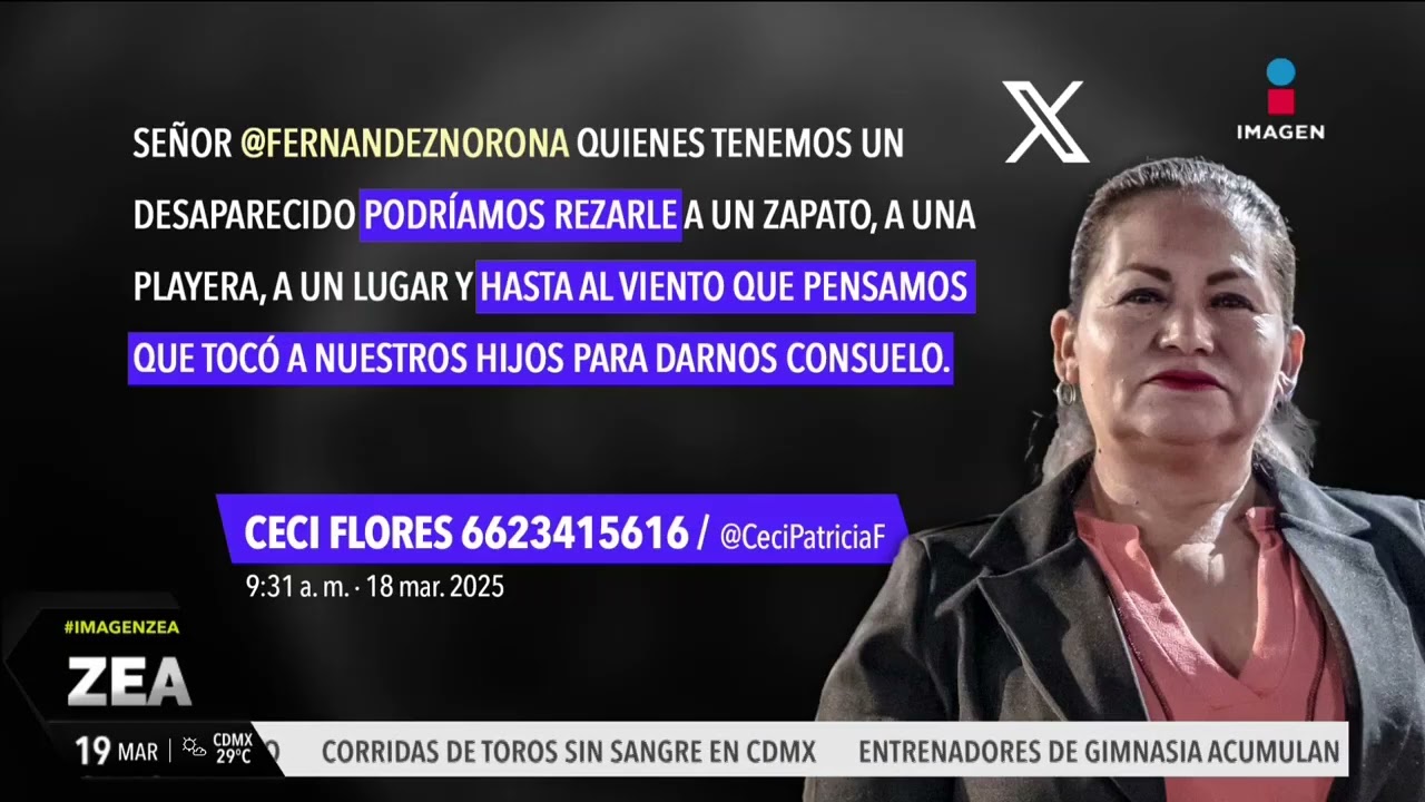 Ceci Flores le responde a Noroña por los comentarios sobre el caso ...