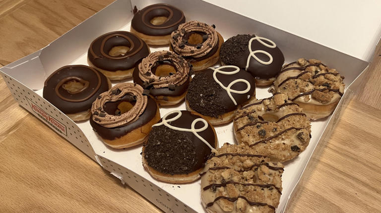 Review: We Tried Krispy Kreme's 3 New Chocomania Doughnuts Made With ...