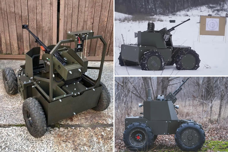 Ukraine to deploy machine-gun toting robots to frontlines of war with ...