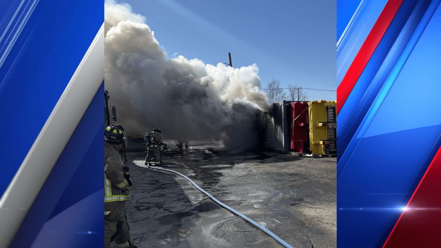 Crews control fire at Westfield DPW storage unit