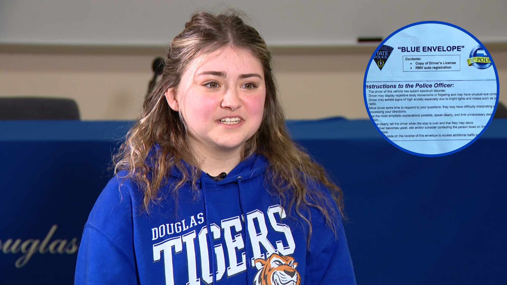 Mass. student spreading the word about the MSP Blue Envelope Program