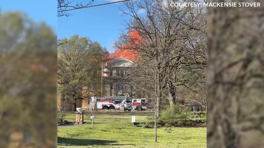 North Little Rock Fire Department responding to fire at St. Joseph Center