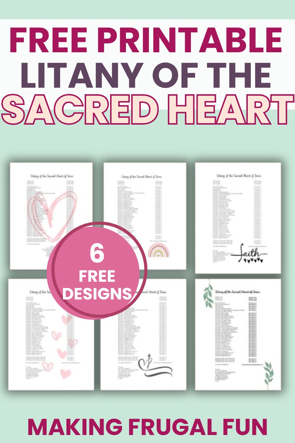 Free Litany of the Sacred Heart of Jesus Printable