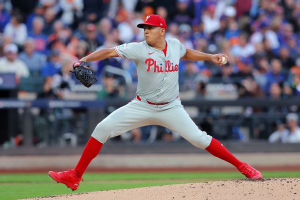 Phillies LHP Ranger Suarez to miss next start due to stiff back