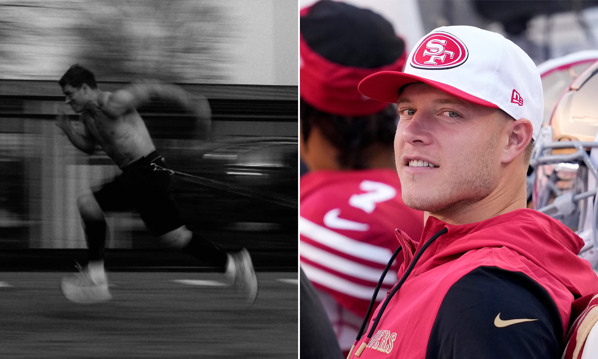 Shirtless Christian McCaffrey looks ripped in offseason workout ...