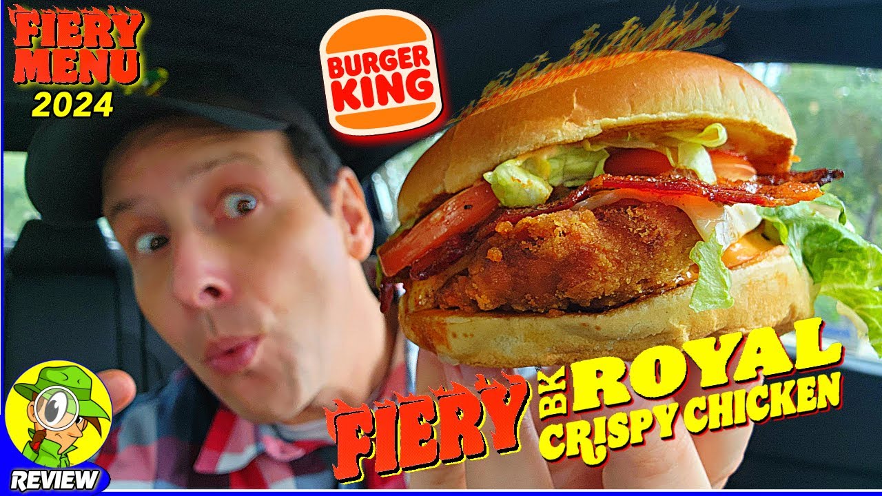 Burger King® Fiery Bacon Royal Crispy Chicken Sandwich Review Fiery Menu Peep THIS Out!