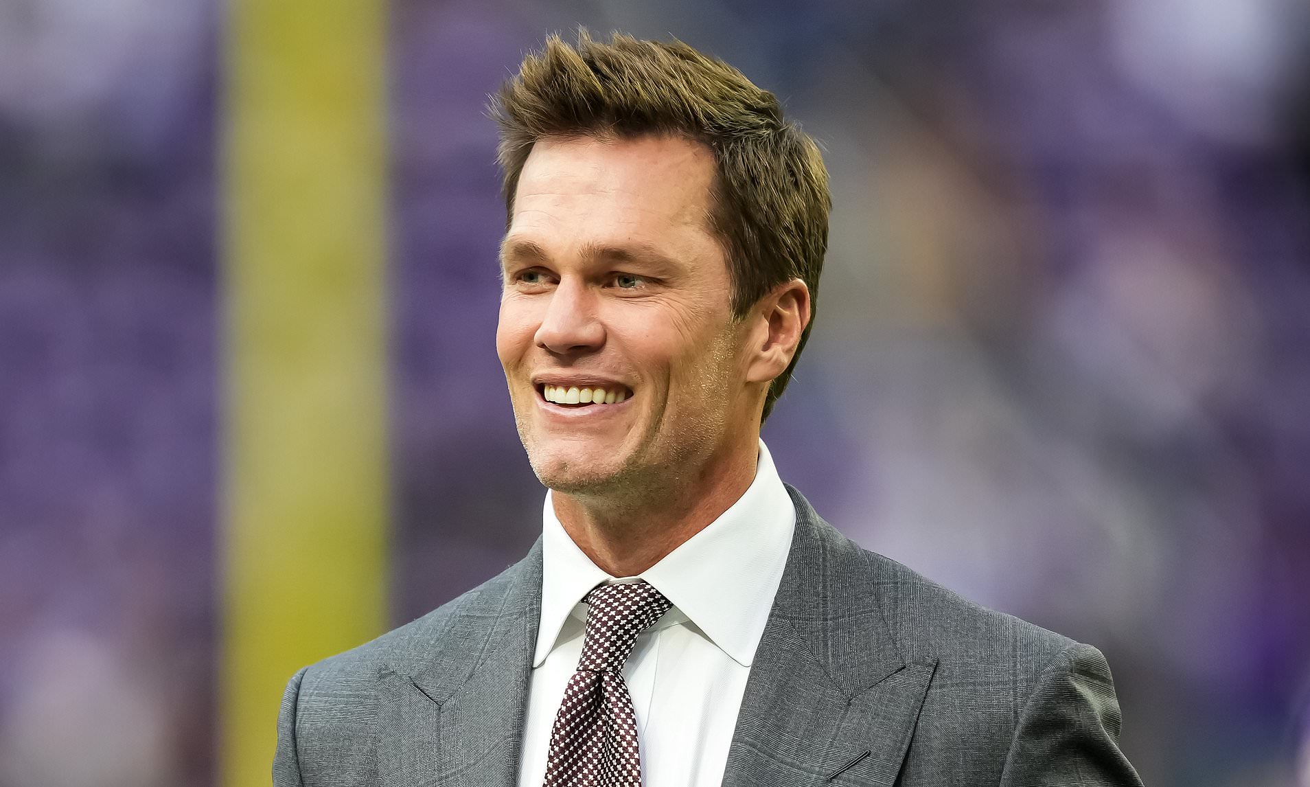 Tom Brady returns to the scene of viral gaffe... a year after NFL ...